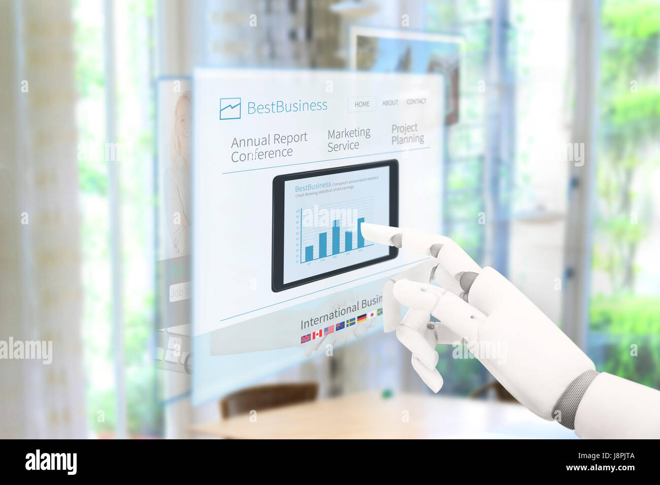 Business robot cyborg - artificial intelligence Stock Photo - Alamy