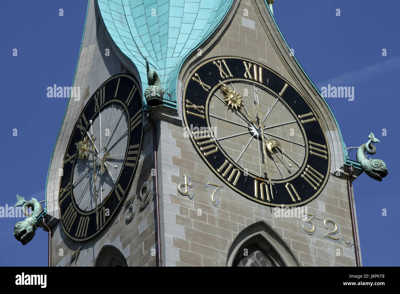 tower, clock, switzerland, style of construction, architecture ...
