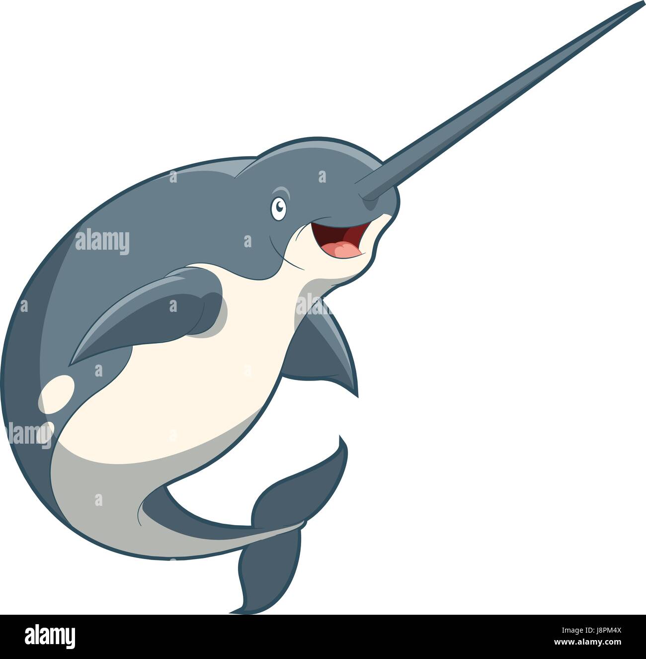 Narwhal cartoon hi-res stock photography and images - Alamy