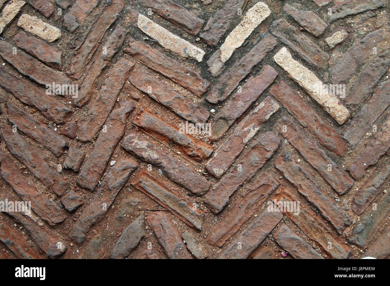 pavement, brick, cobblestone, pattern, chevron, detail, closeup, stone ...