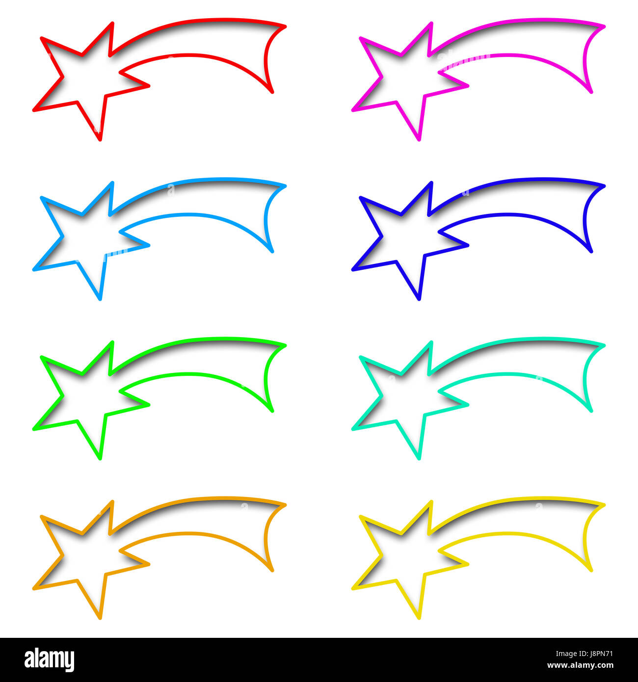 collection christianity fish symbol mark 8 colors Stock Photo - Alamy