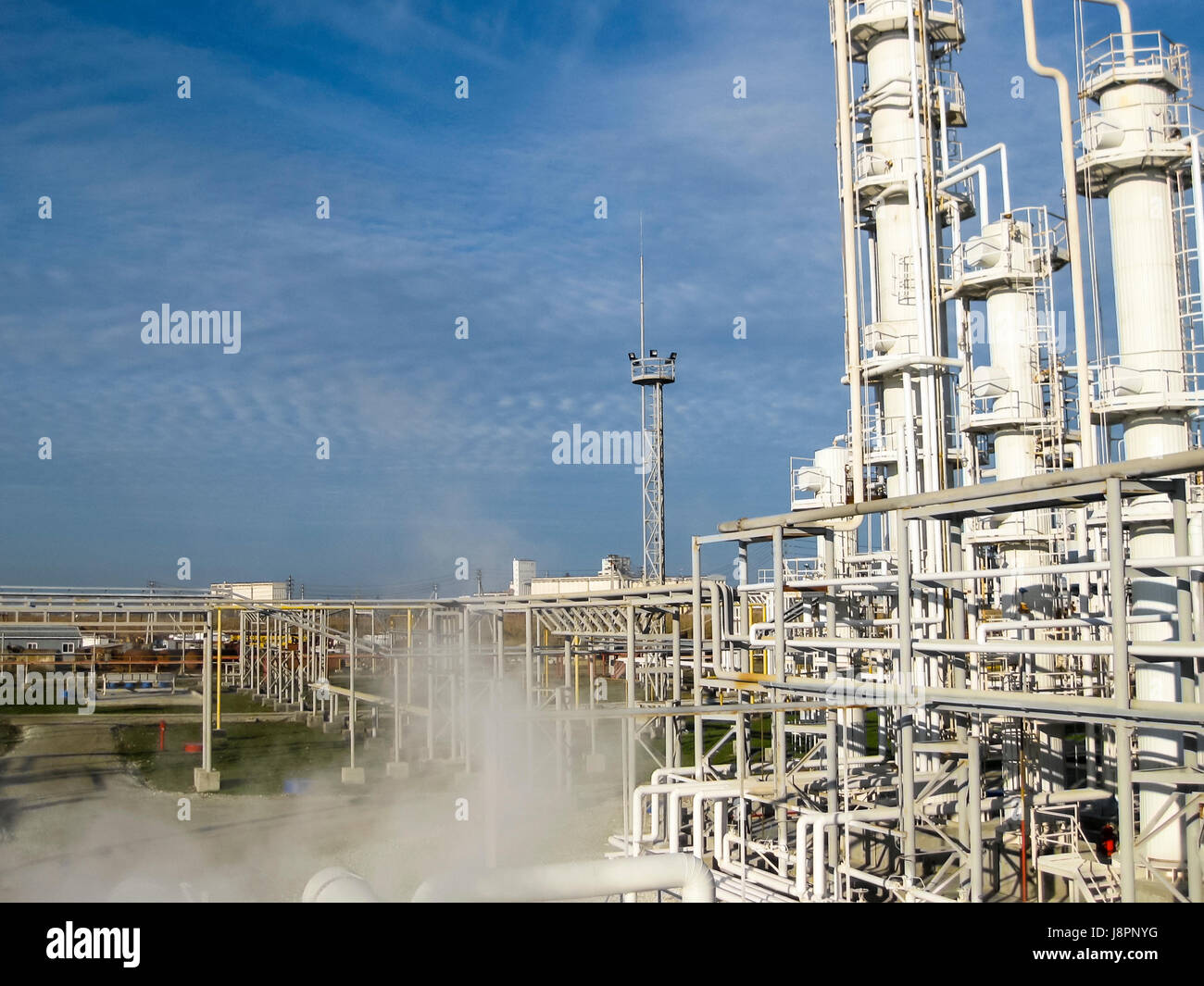 The oil refinery. Equipment for primary oil refining Stock Photo - Alamy