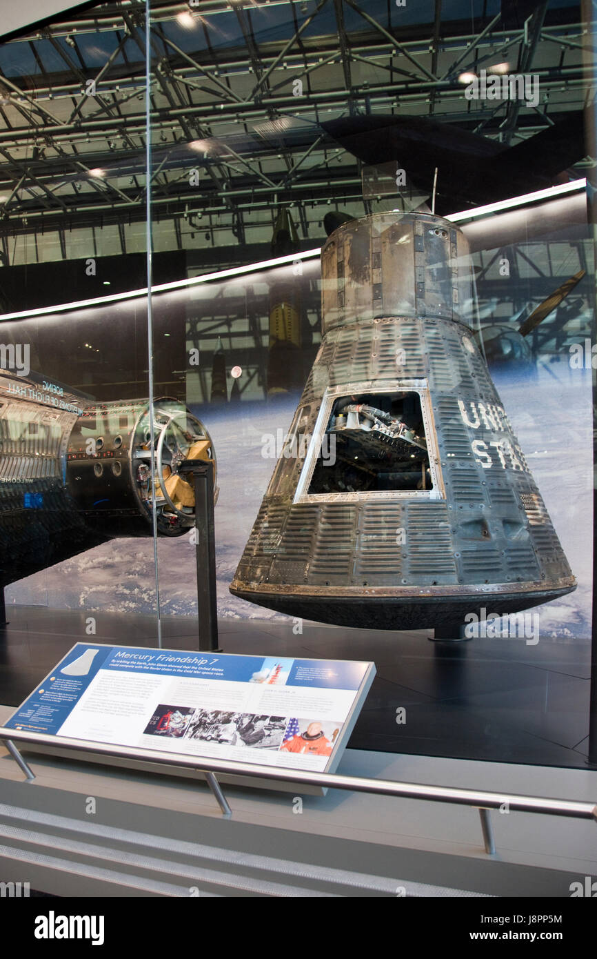 Friendship 7 Mercury space capsule in which John Glenn was the first ...