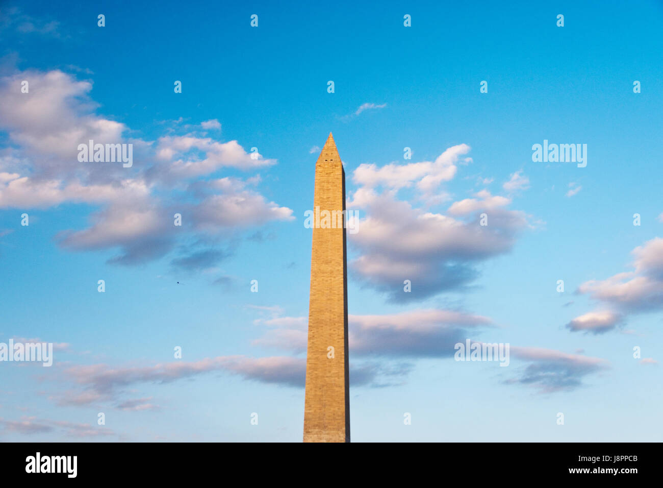 Top of the Washington Monument, a 555-foot-tall obelisk on the Nat.l ...