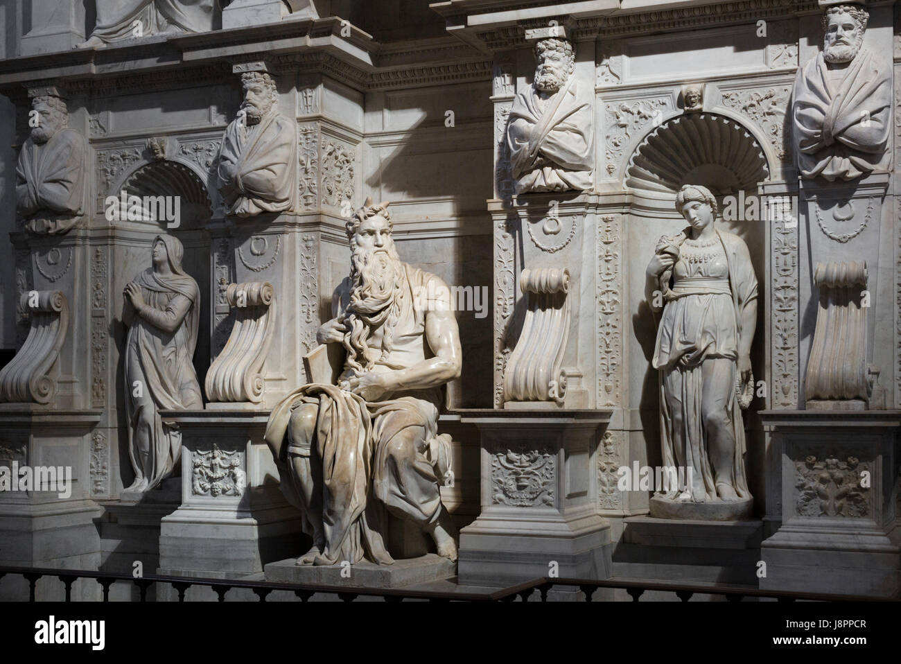 Rome. Italy. Tomb of Pope Julius II, ca. 1505-1545, by Michelangelo ...