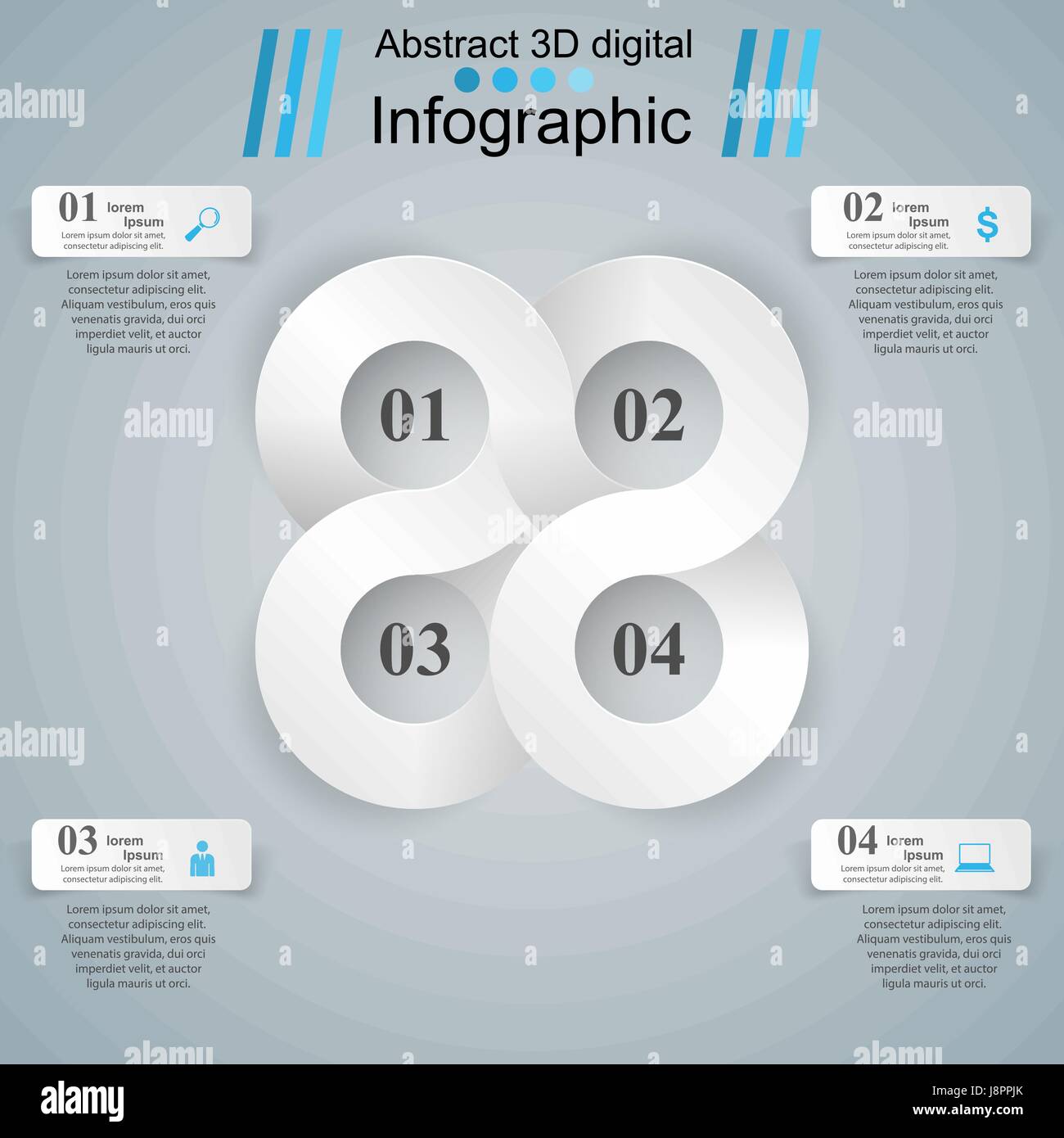 3D infographic design template and marketing icons Stock Vector Image ...