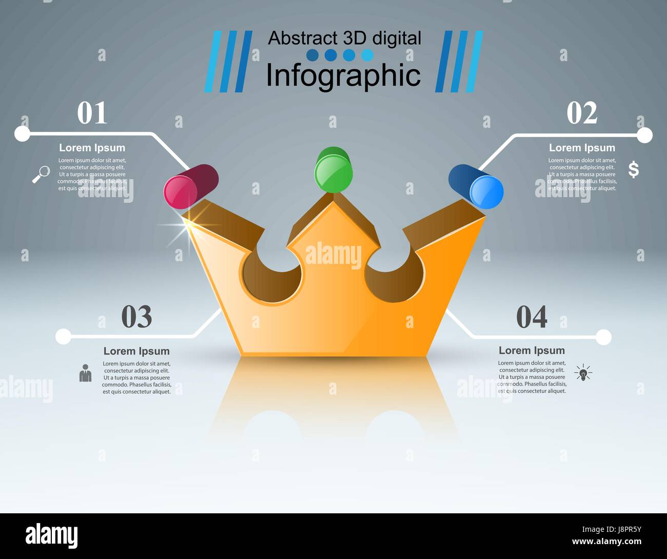Crown icon. Business abstract Infographics Stock Vector Image & Art - Alamy