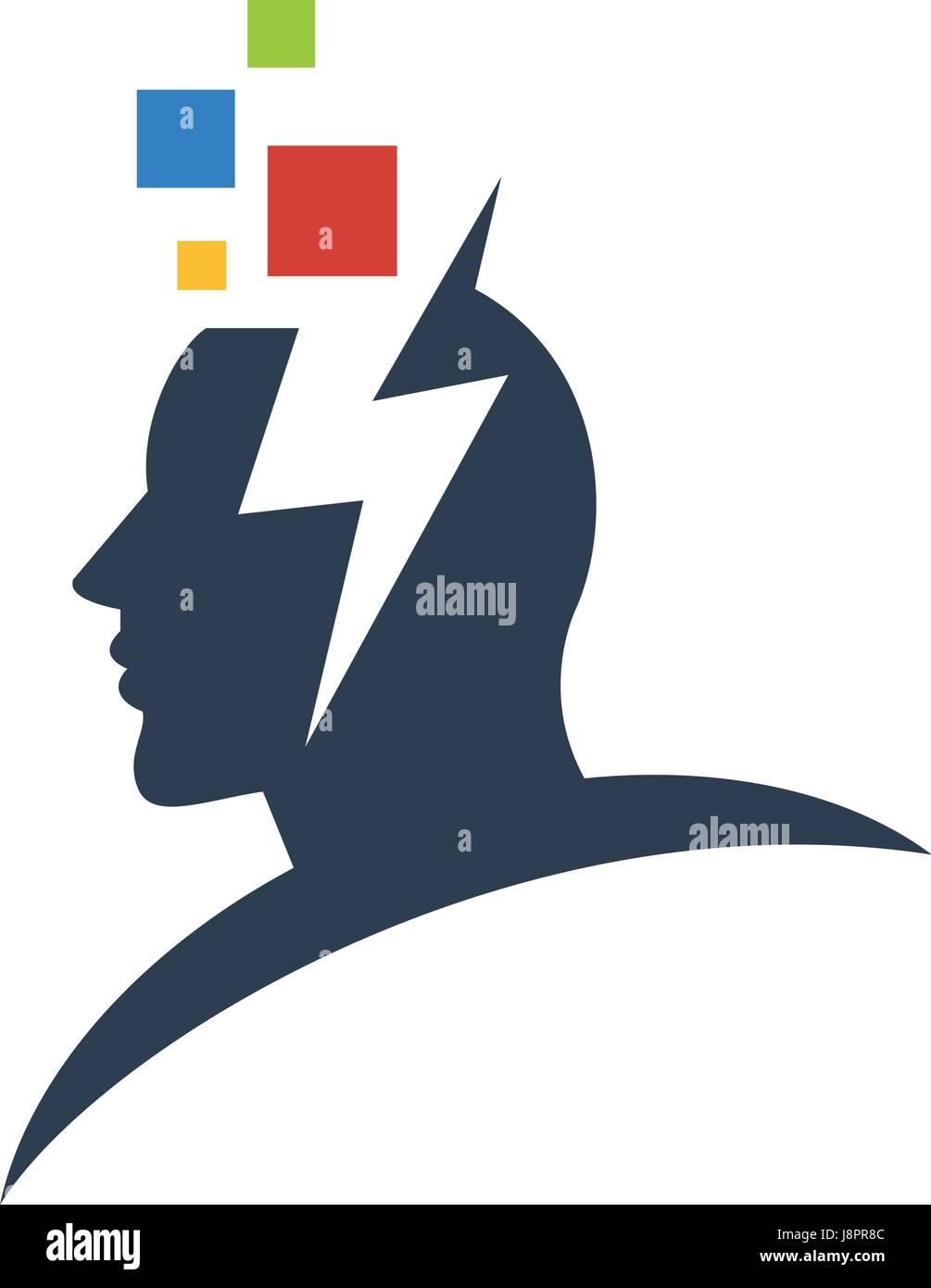 Human Brain Creative Symbol, vector design illustration Stock Vector ...