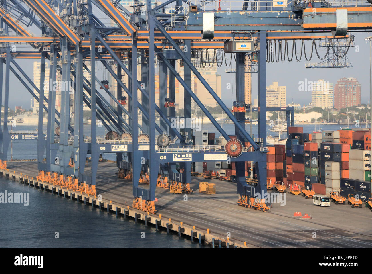 Container pier, Colon, Panama Stock Photo - Alamy