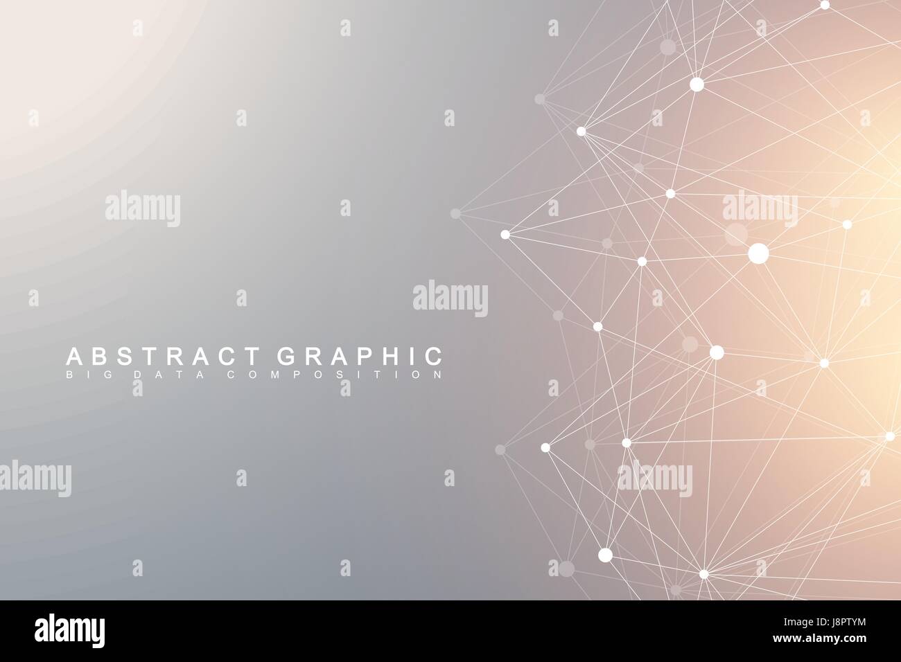 Geometric graphic background molecule and communication. Big data complex with compounds. Lines ...