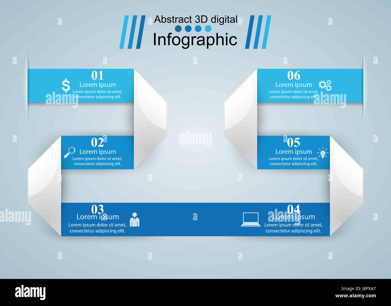 3D infographic design template and marketing icons Stock Vector Image ...
