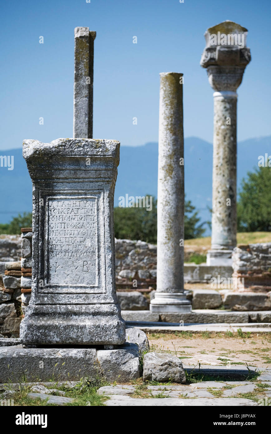 columns, greece, europe, water, mediterranean, salt water, sea, ocean ...