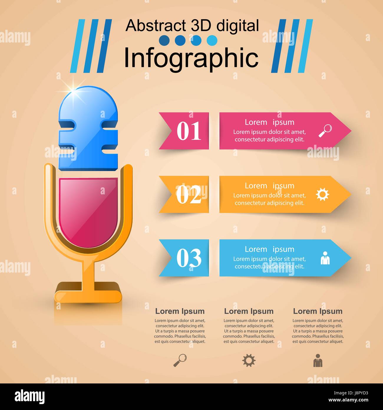 Business Infographics. Microphone icon Stock Vector Image & Art - Alamy