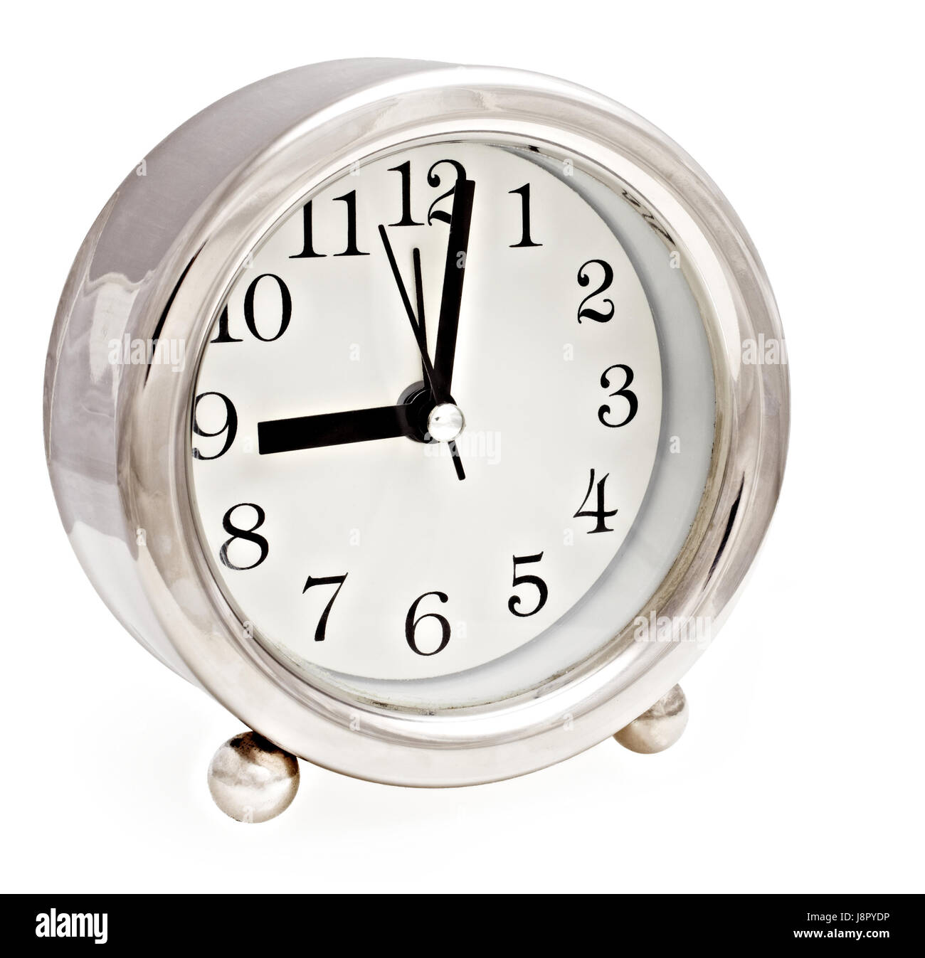 isolated, modern, modernity, reflection, clock, silver, date, time ...