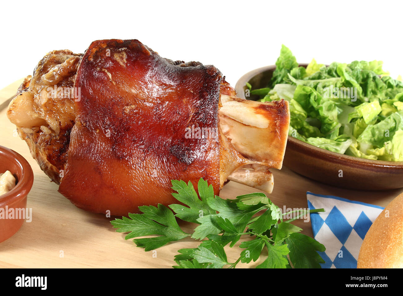 plate, bavarian, rind, pork, meat, blue, skin, blank, european ...