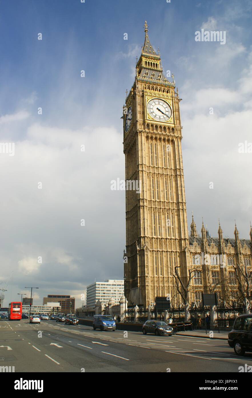 tower, metropolis, clock, london, england, firmament, sky, britain ...