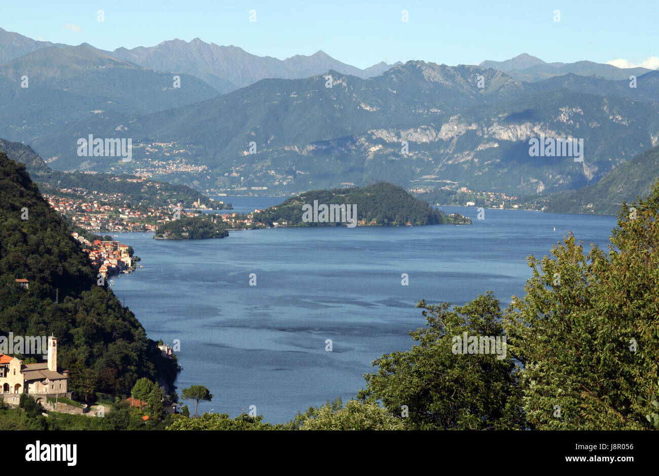view of the isola comacina in lake como Stock Photo - Alamy