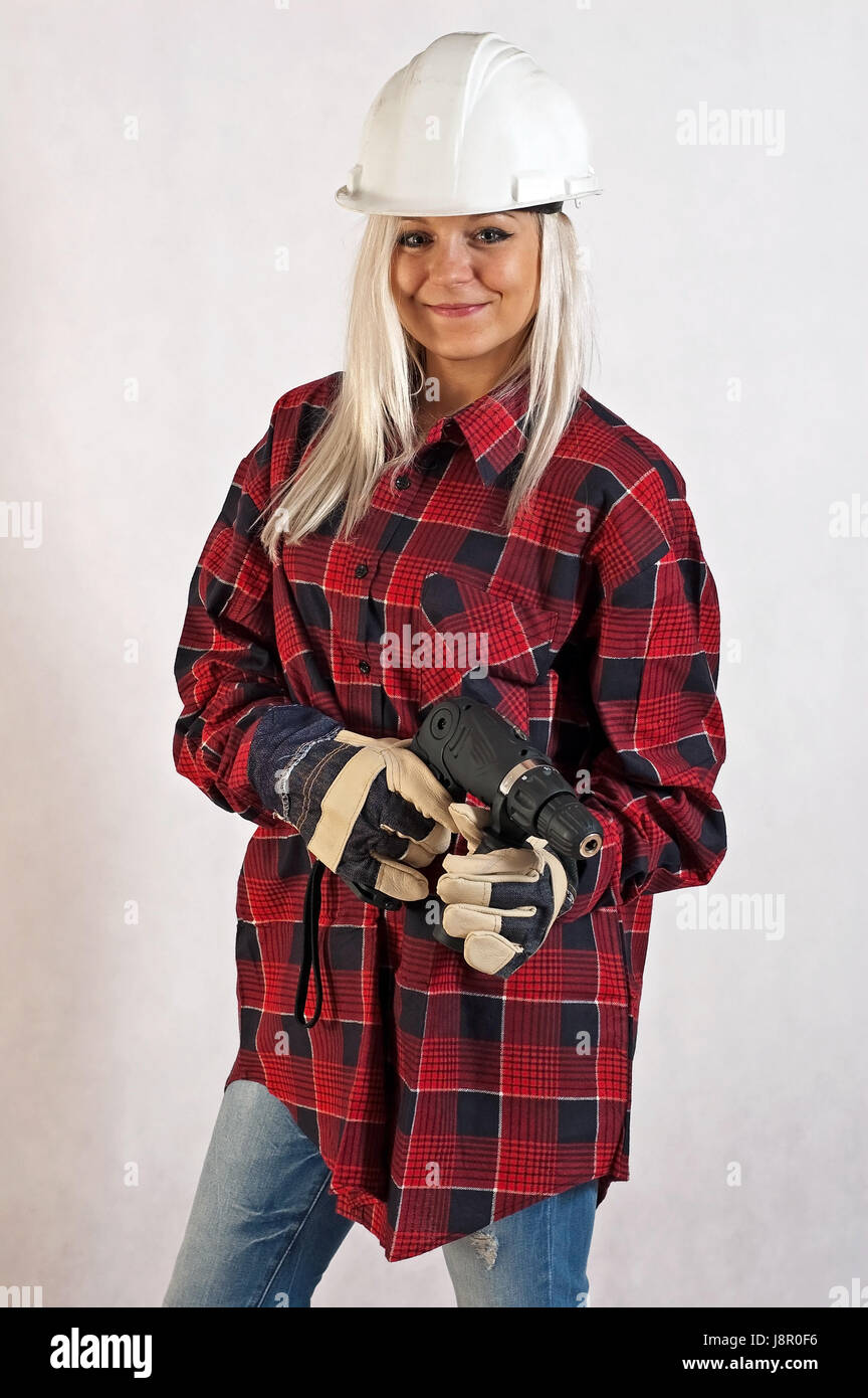 construction worker women Stock Photo - Alamy
