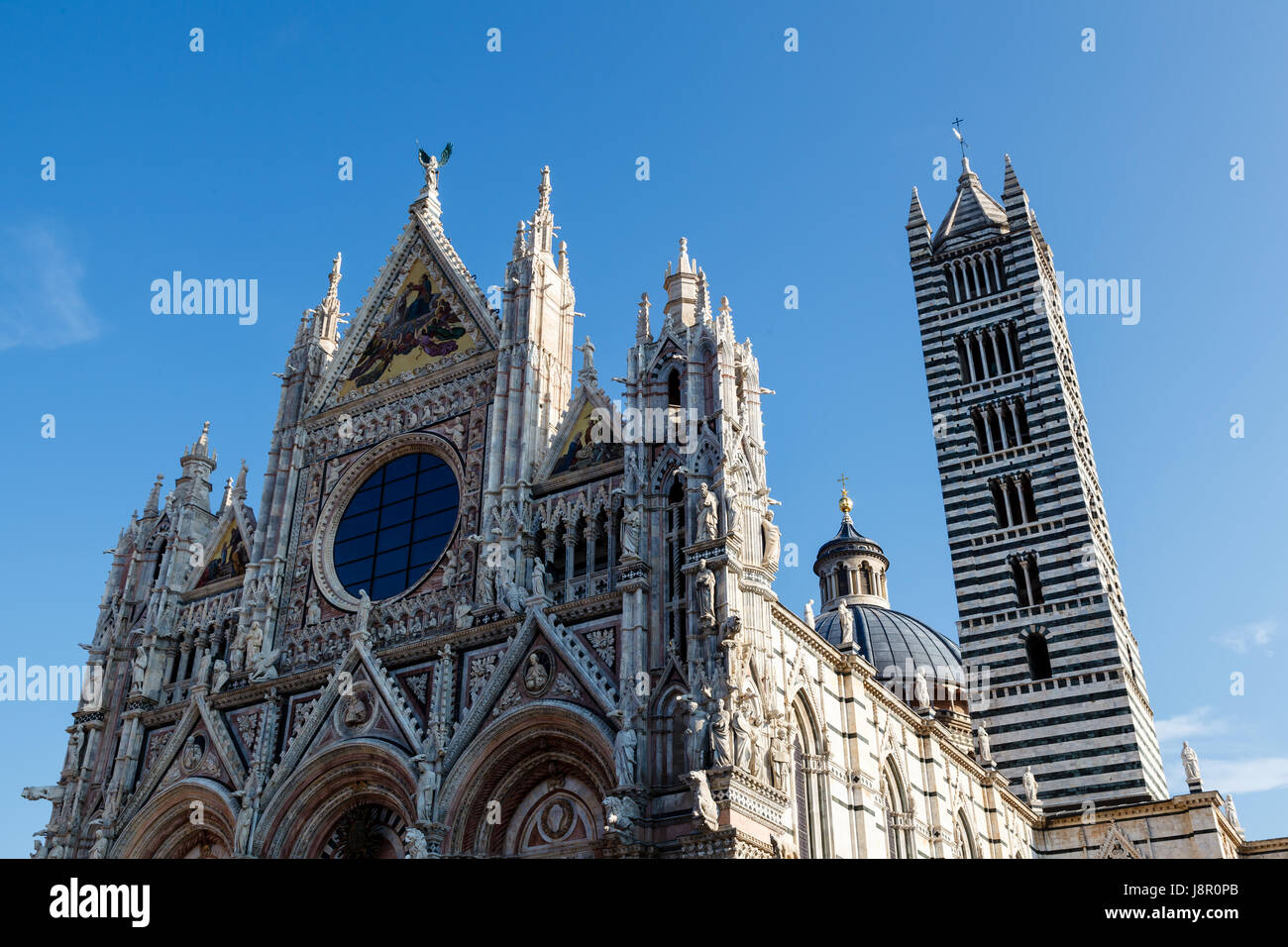 Beautiful Santa Maria Cathedral in Siena, Tuscany, Italy Stock Photo ...