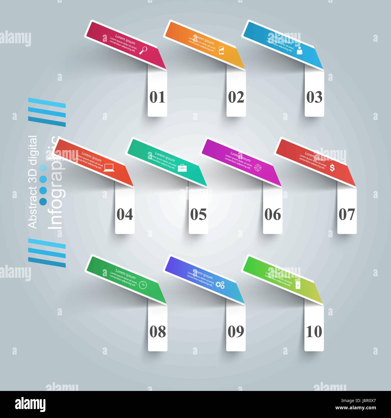 Infographic design. List of 10 items Stock Vector Image & Art - Alamy
