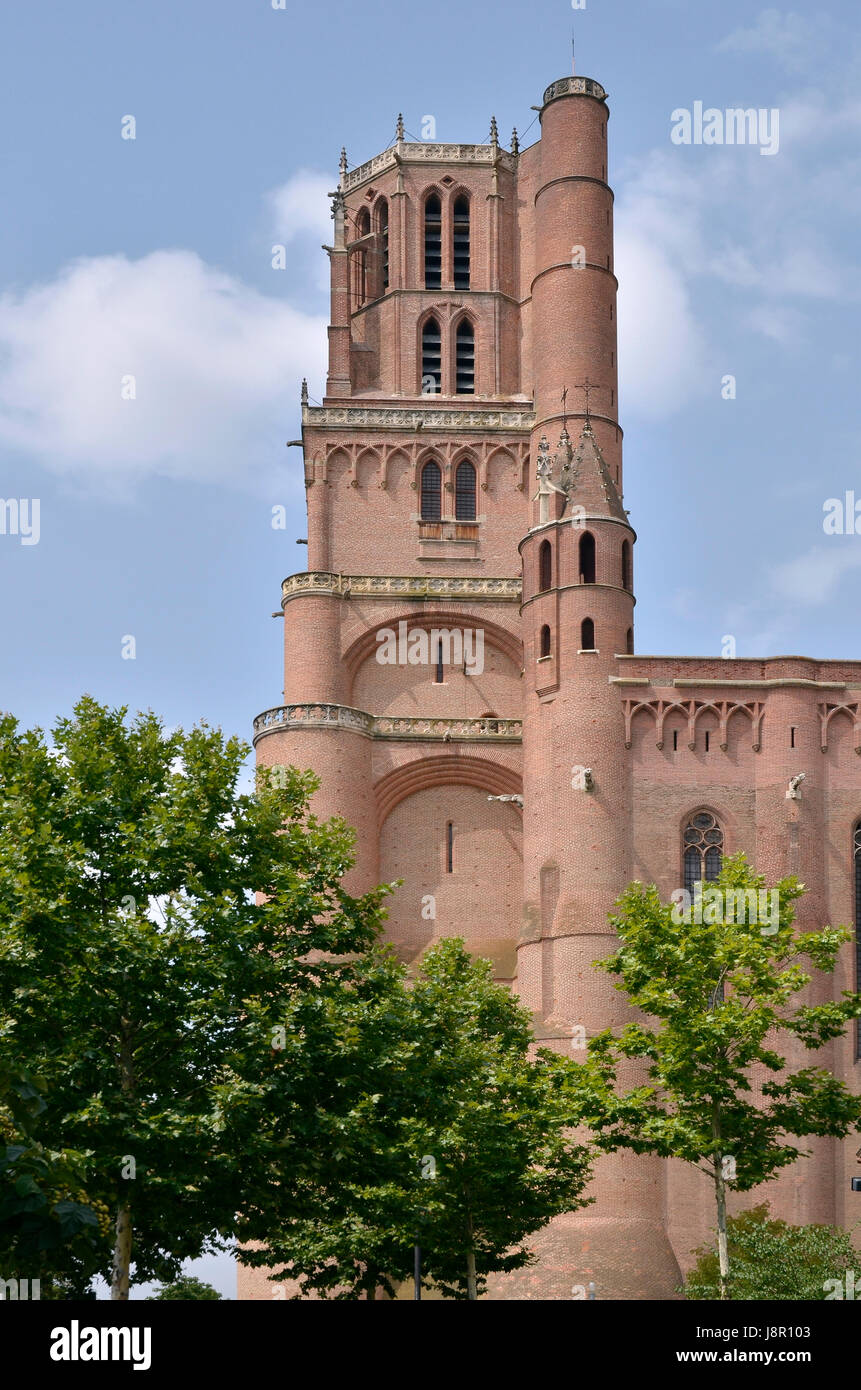 tower, religion, church, cathedral, france, blue, city, town, famous ...