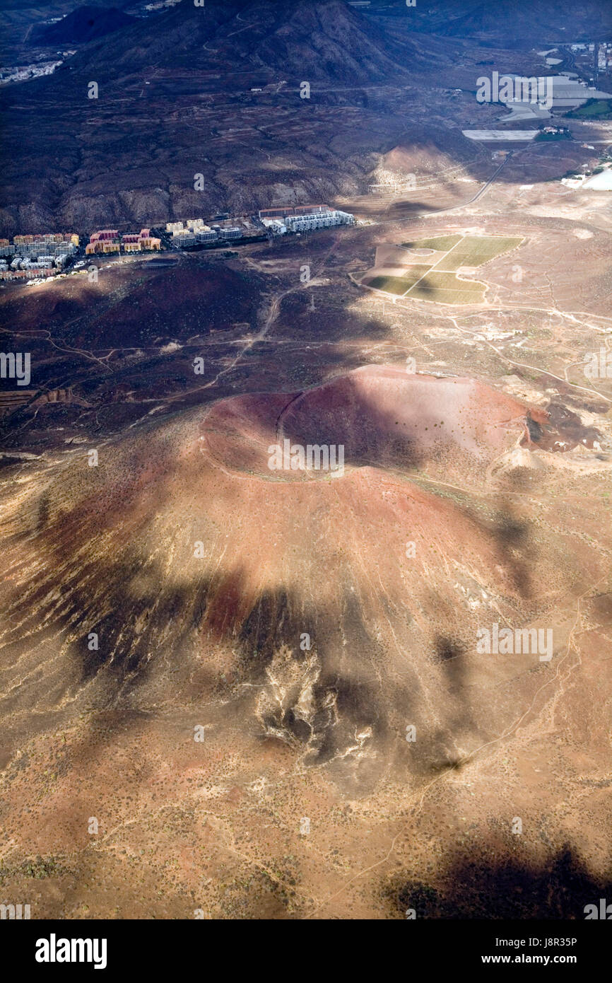 eroded volcanic crater in southern tenerife Stock Photo - Alamy