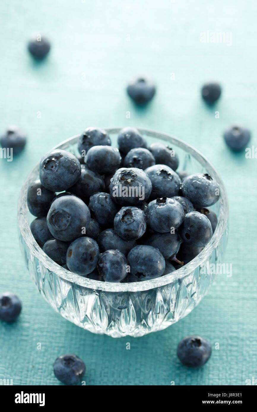 berries, bilberries, blueberries, blueberry, cup, blue, glass, chalice ...
