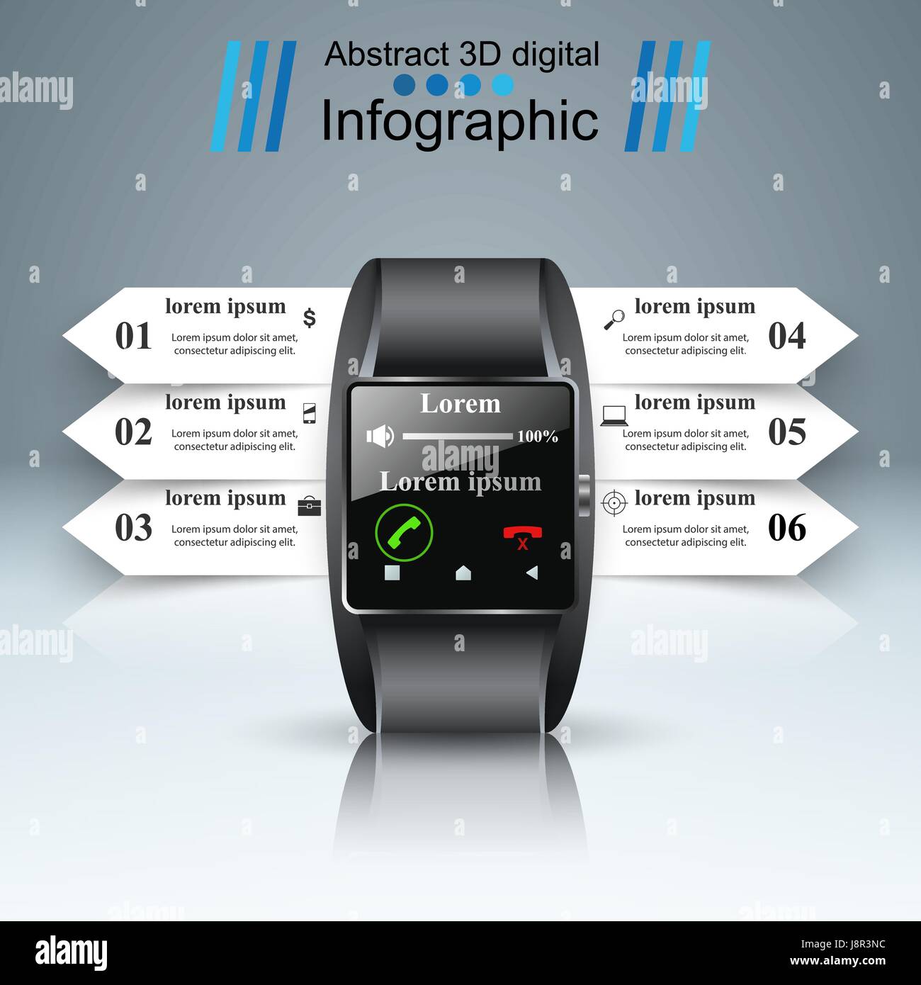 Smartwatch icon. Abstract infographic Stock Vector Image & Art - Alamy