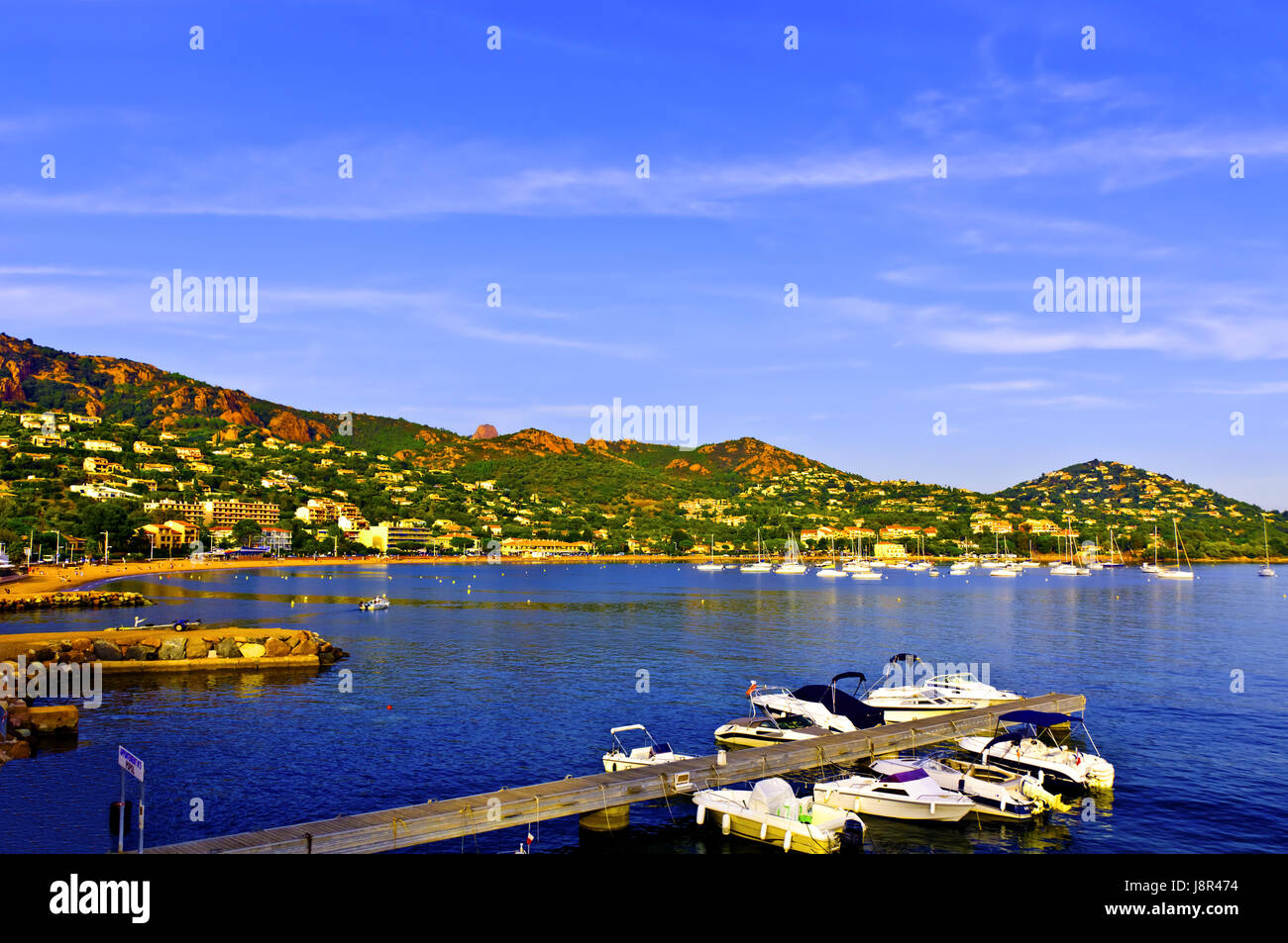 agay bay and boats Stock Photo - Alamy