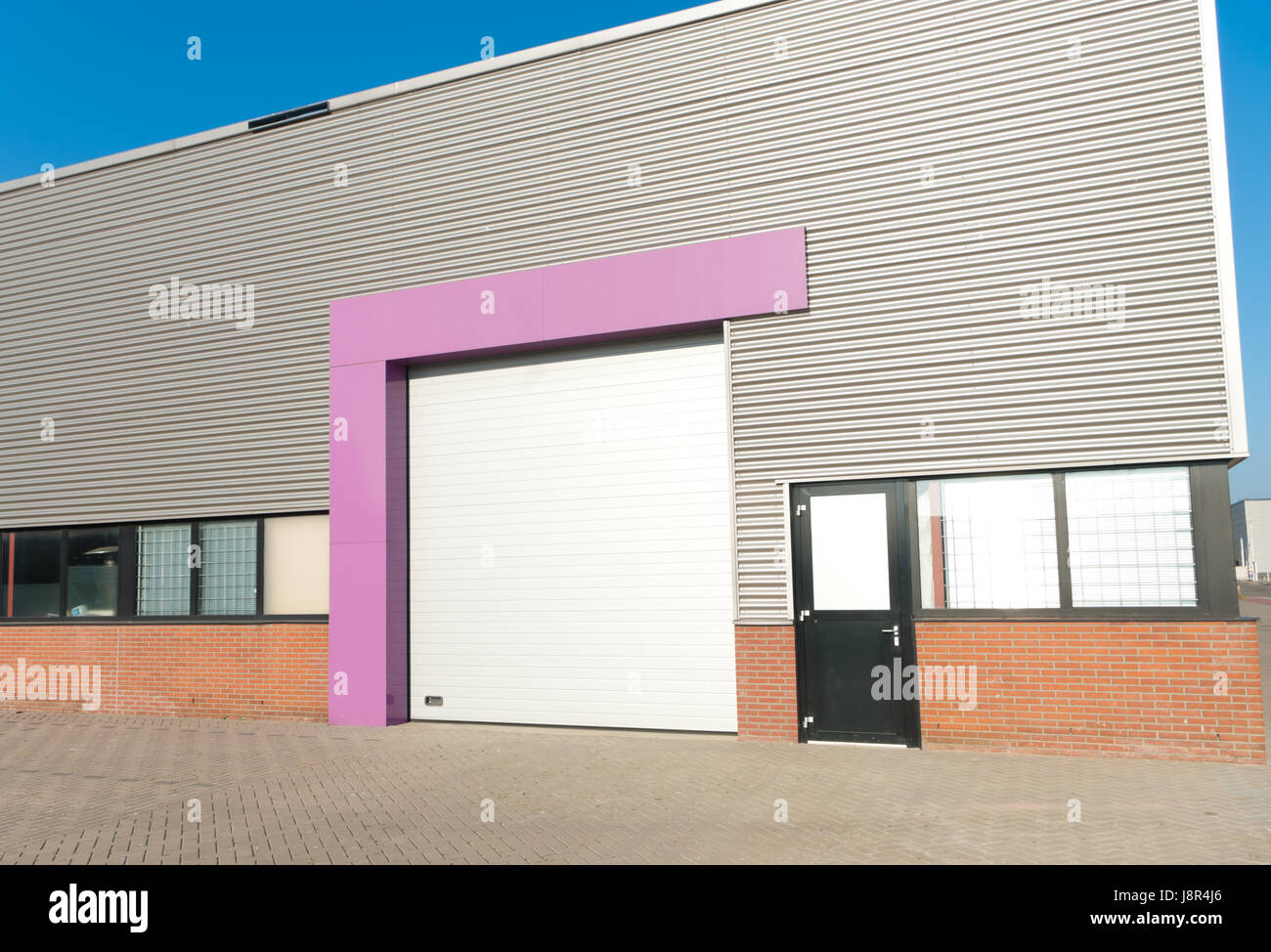 modern, modernity, warehouse, entry, cargo, colors, colours, blue, park ...