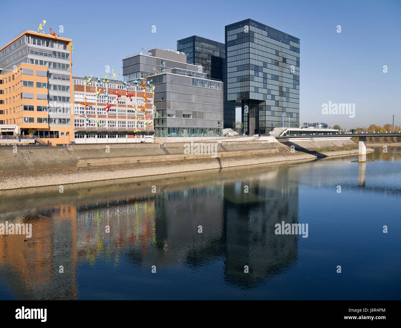 medienhafen duesseldorf - old port with a new look Stock Photo - Alamy
