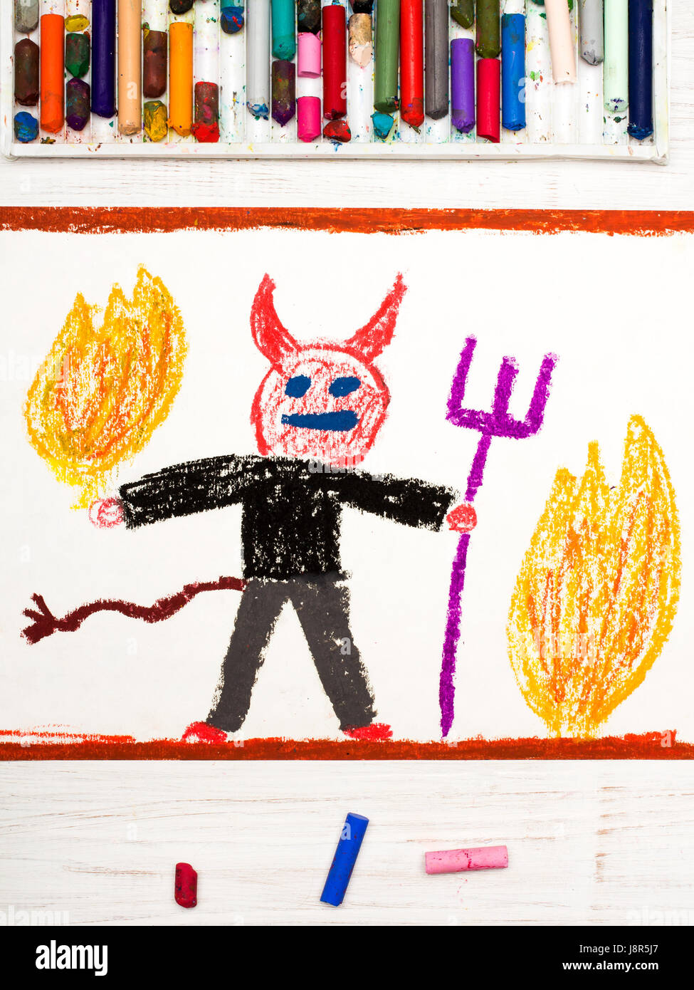 Cartoon Red Devil Satan Lucifer High Resolution Stock Photography and ...