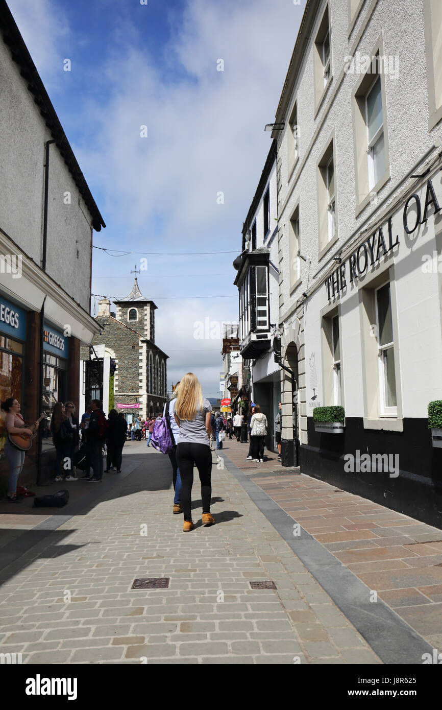 keswick street scene Stock Photo - Alamy