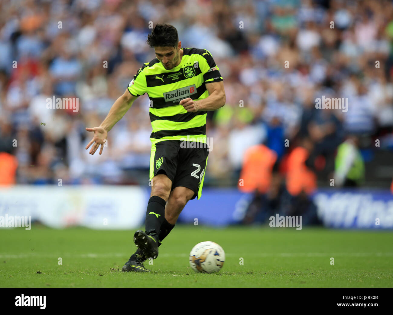 Huddersfield Town's Christopher Schindler scores from the penalty spot ...