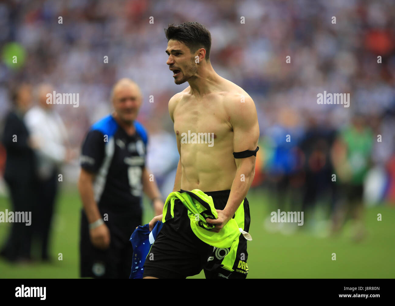 Huddersfield Town's Christopher Schindler celebrates scoring from the ...