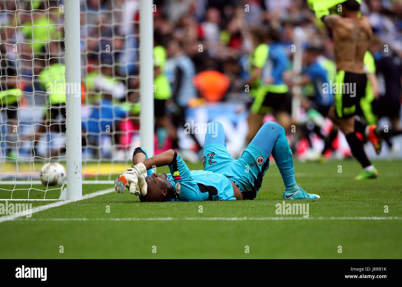 Reading goalkeeper ali al habsi reacts hi-res stock photography and ...