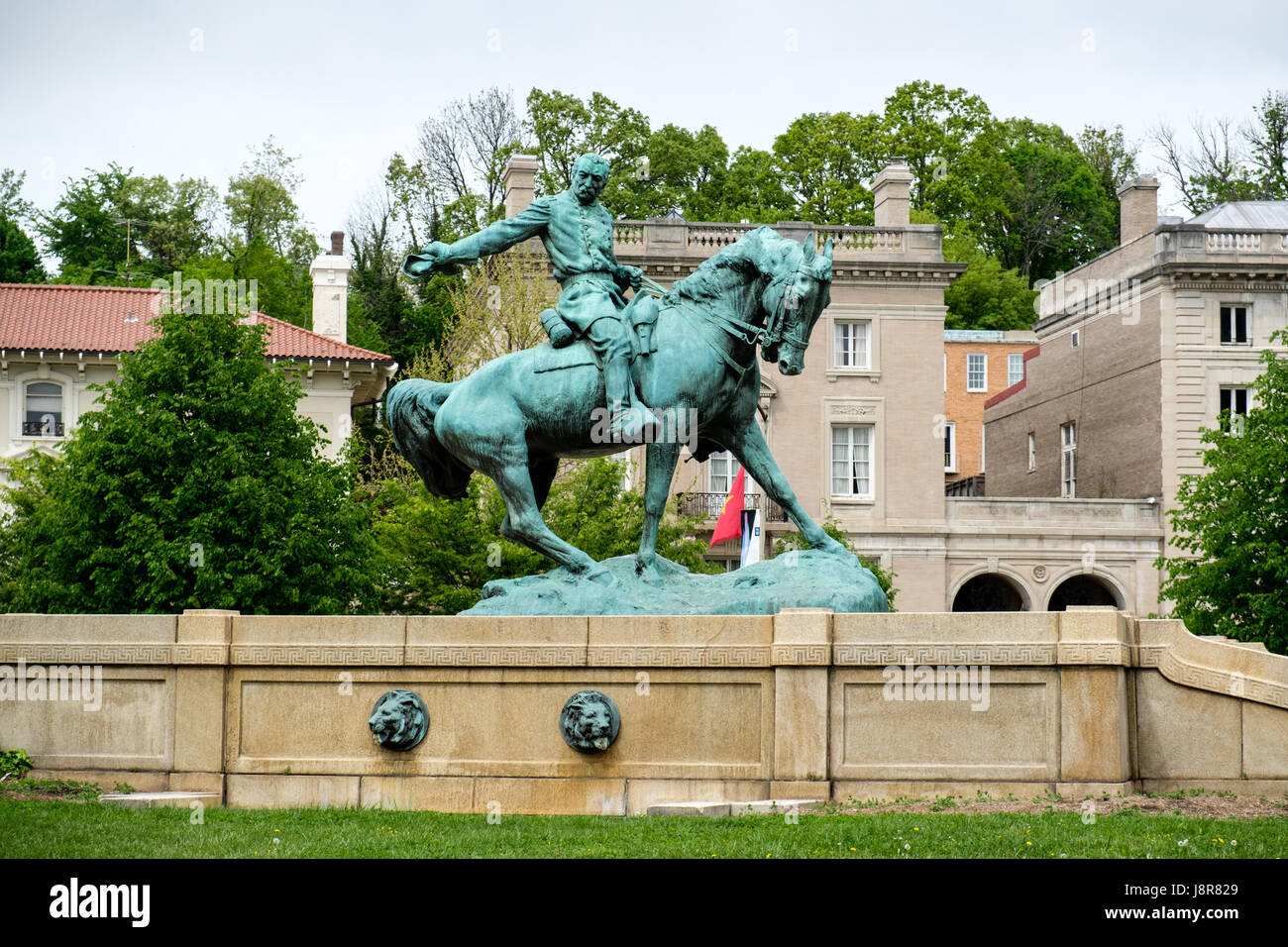 Statue of Civil War general Phillip T. Sheridan at Sheridan Circle ...