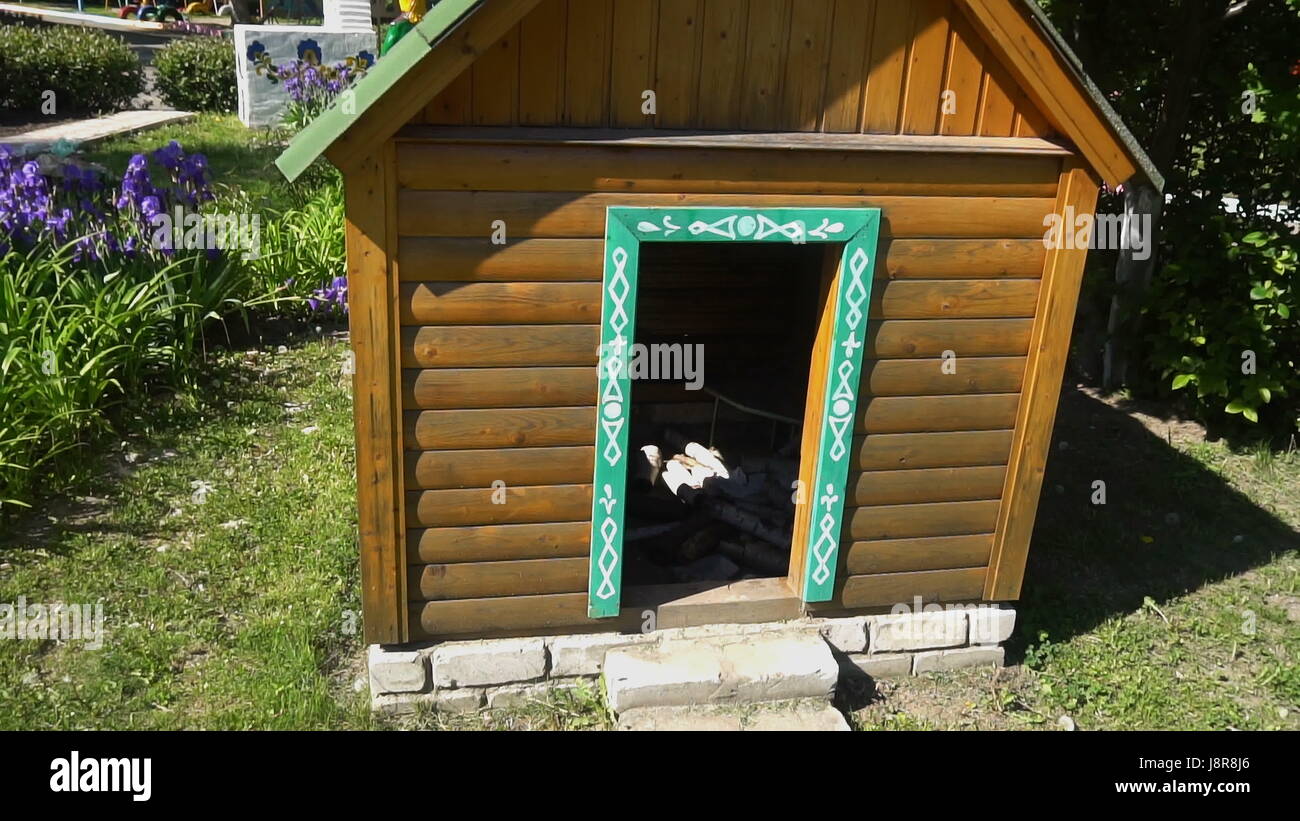 hut for children on the Playground Stock Photo - Alamy