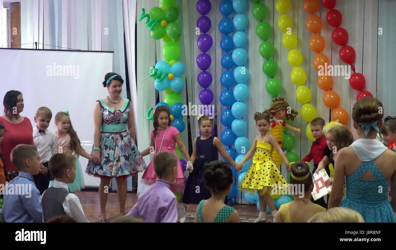 Kursk, Russia - May 26, 2017: graduation party at kindergarten Stock ...