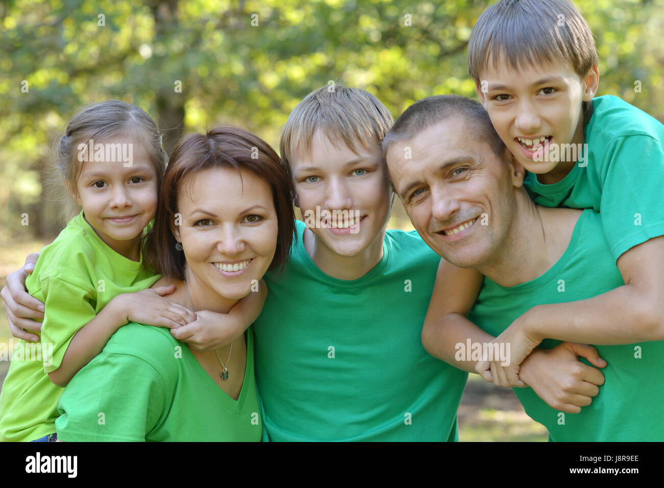 family having fun outdoors Stock Photo - Alamy