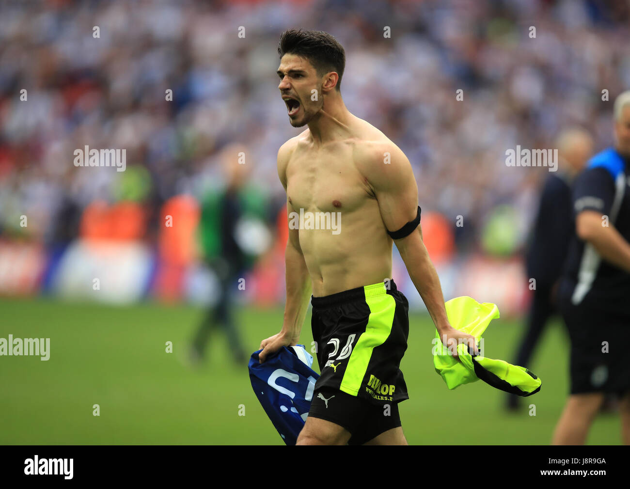Huddersfield Town's Christopher Schindler celebrates after scoring the ...