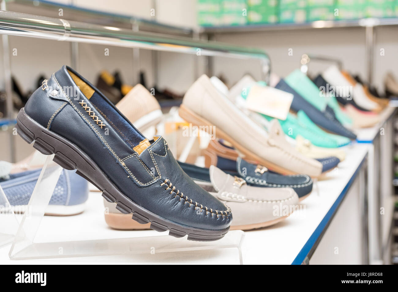 The photo shows the shoes the store Stock Photo - Alamy