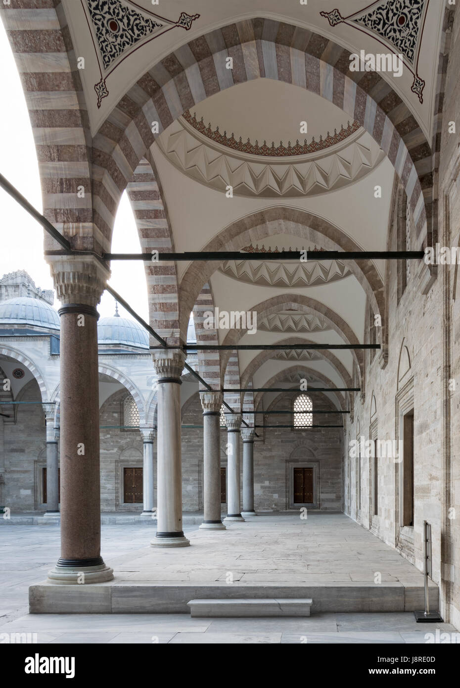 Passage leading to Sulaymaniye mosque, a public Ottoman Baroque style ...