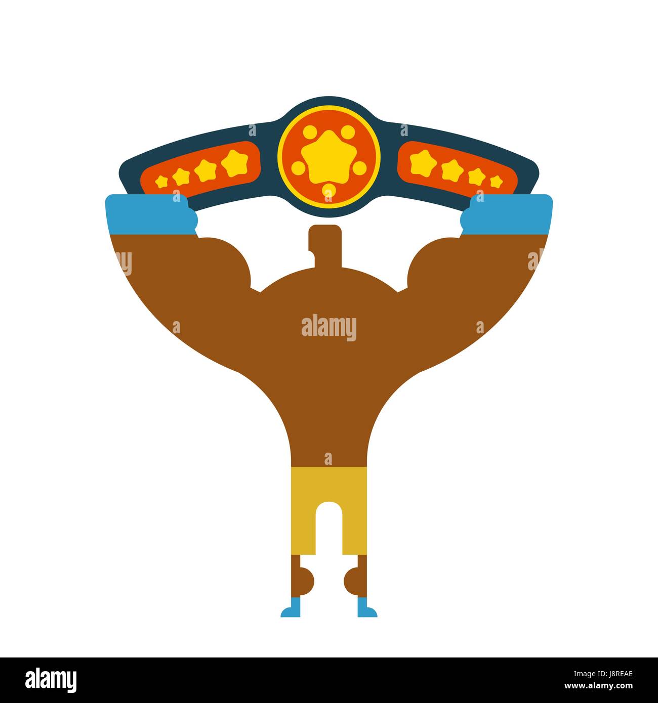 Champion Boxer winner hands up. Winning tournament. Championship on ...