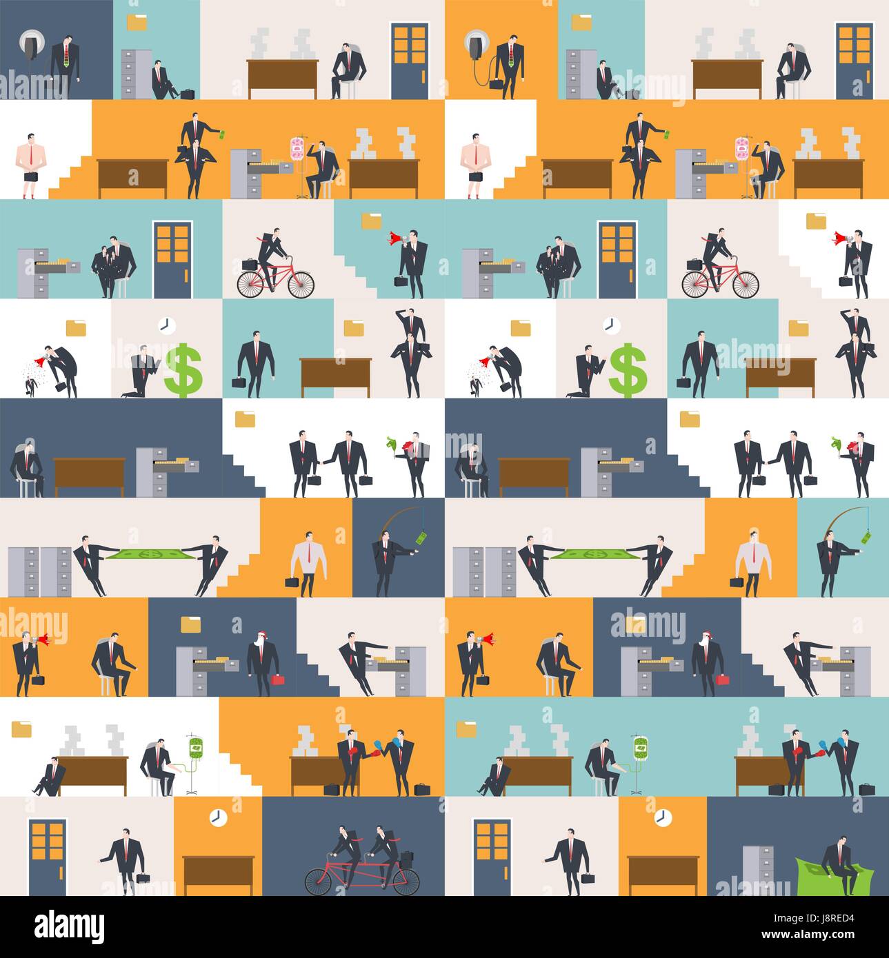 Office life pattern. Corporate background. Managers in workplace ...