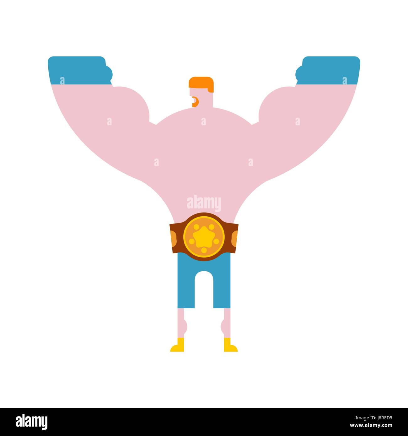 Champion Boxer winner hands up. Winning tournament. Championship on ...