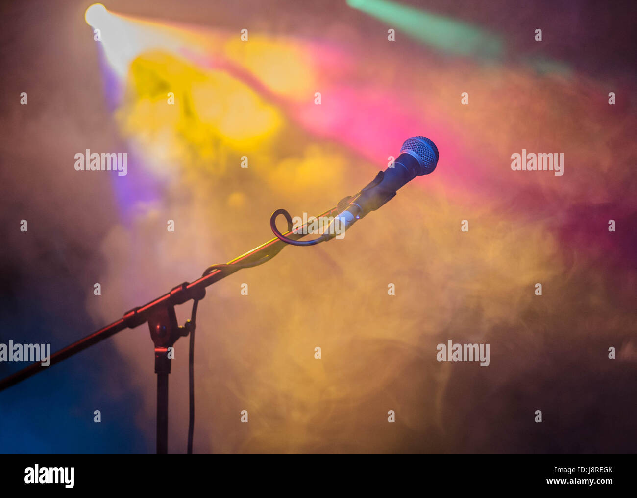 Microphone stage spotlight hi-res stock photography and images - Alamy