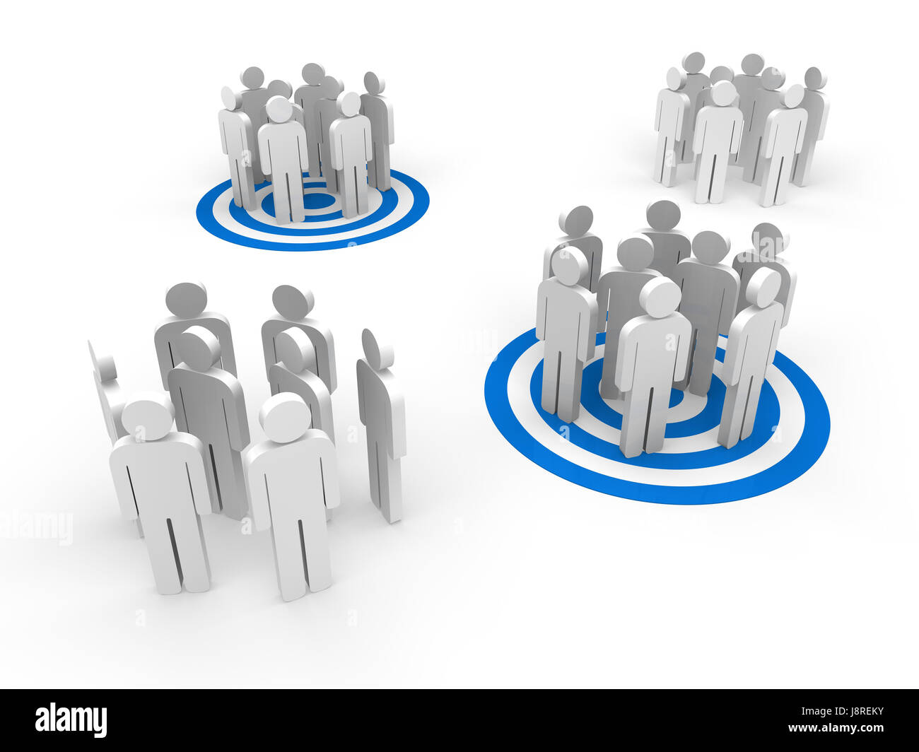 3d human man target center success blue business hi-res stock ...