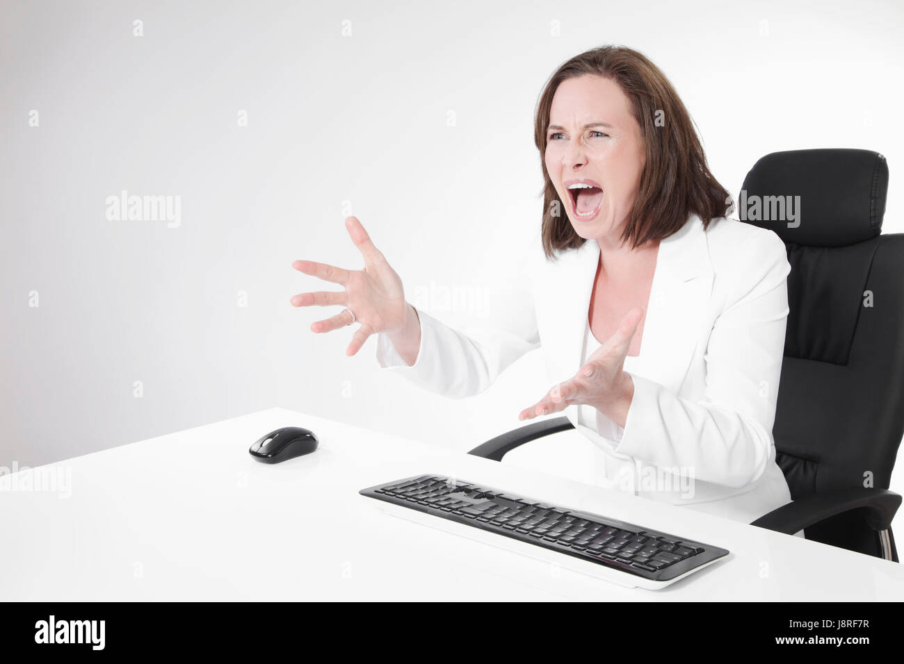Woman office rage leader hi-res stock photography and images - Alamy