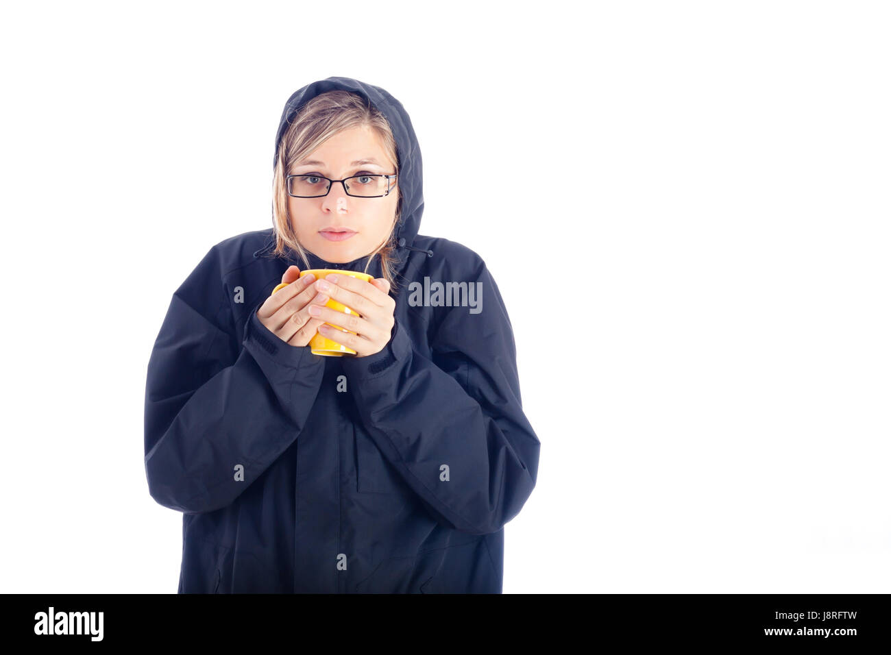 woman, drink, drinking, bibs, winter, hot, cold, catarrh, jacket ...